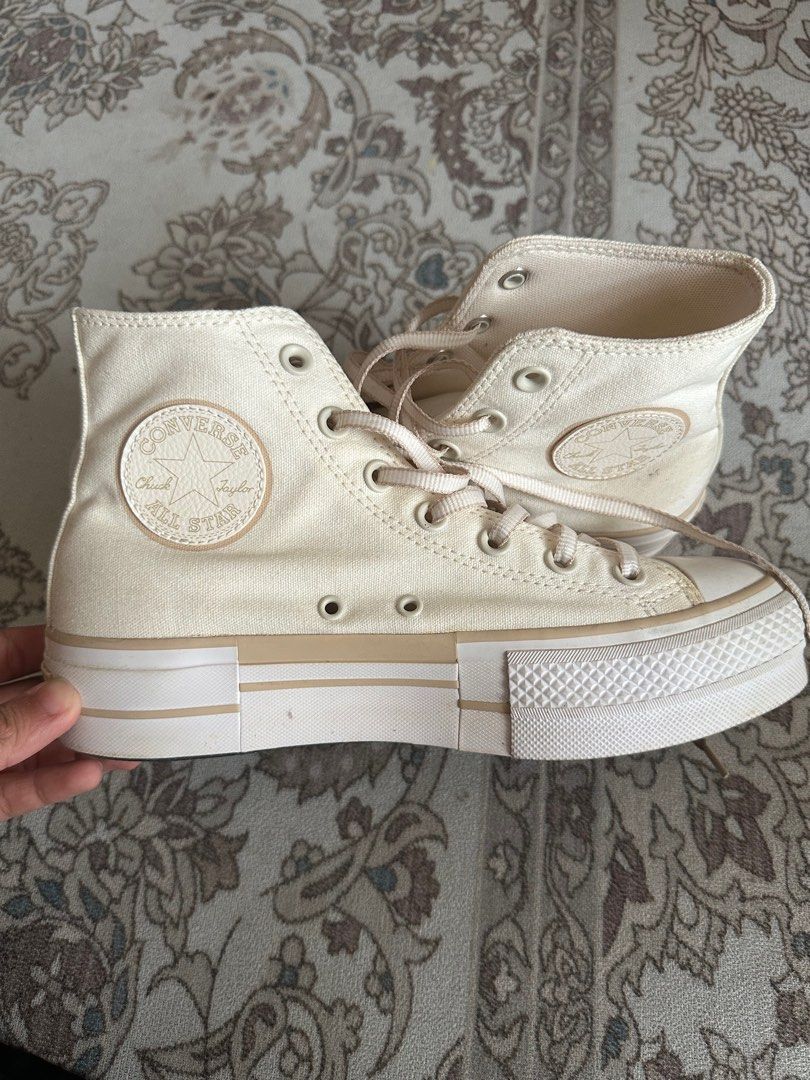 Converse Chuck Taylor All Star Lift Hi (Cream / Off White), Women's ...