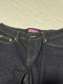 Edikted raelynn petite low rise jeans in black washed, Women's Fashion ...