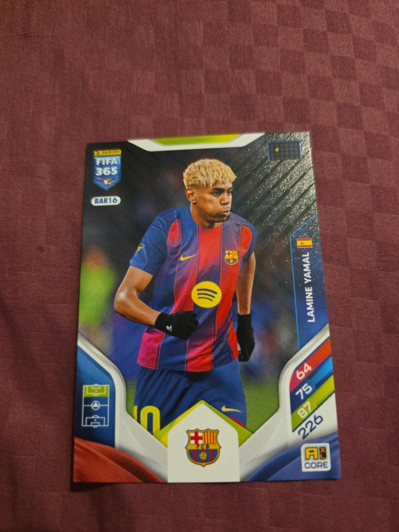 FIFA 365 Lamine Yamal Trading Card (BAR16), Hobbies & Toys, Toys ...