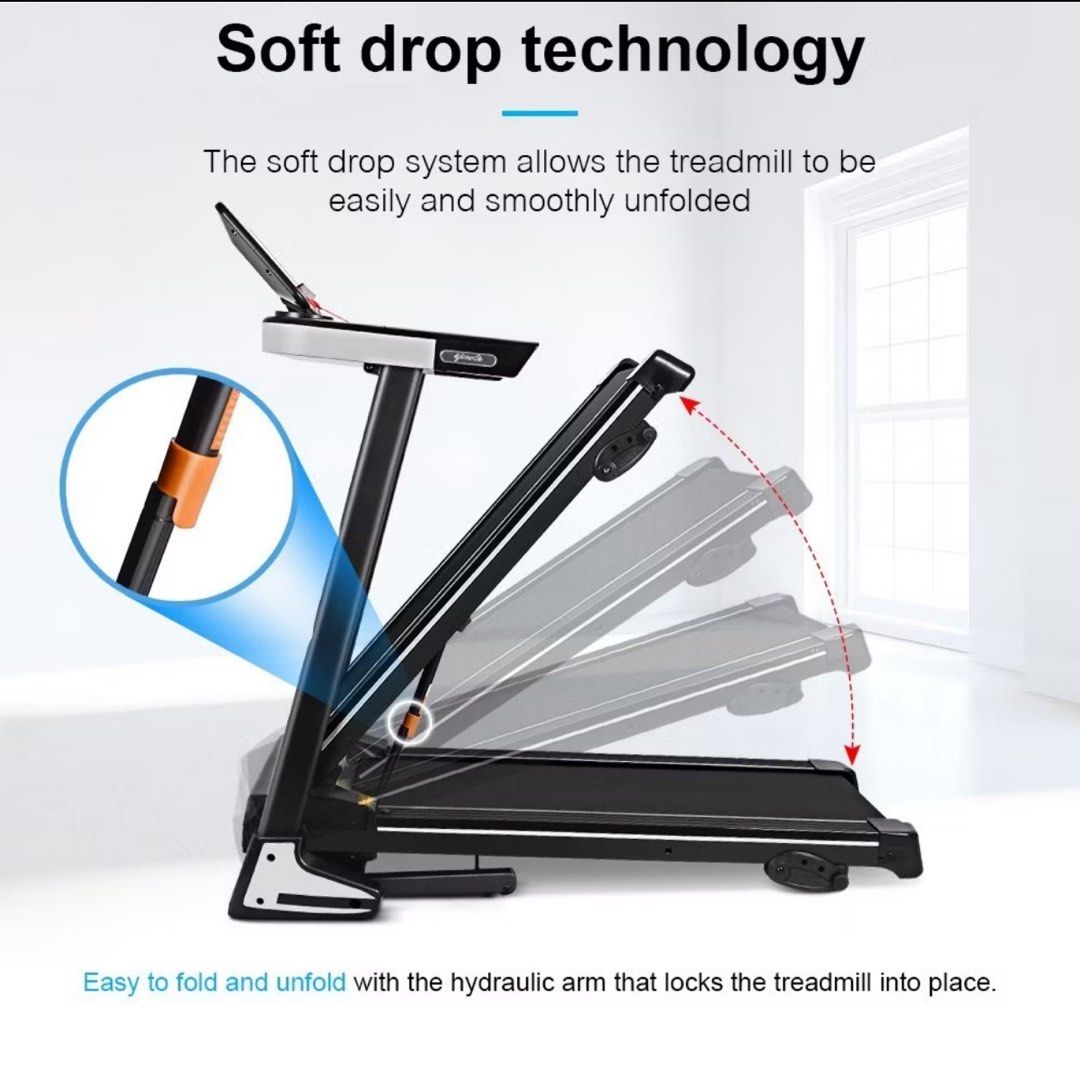 Foldable Treadmill with Soft Drop Technology, Sports Equipment ...