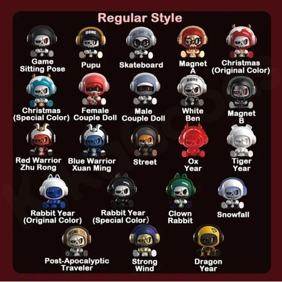 [Free Delivery] Mr Bone Baby Bone Game Machine Series - Blind Box ...