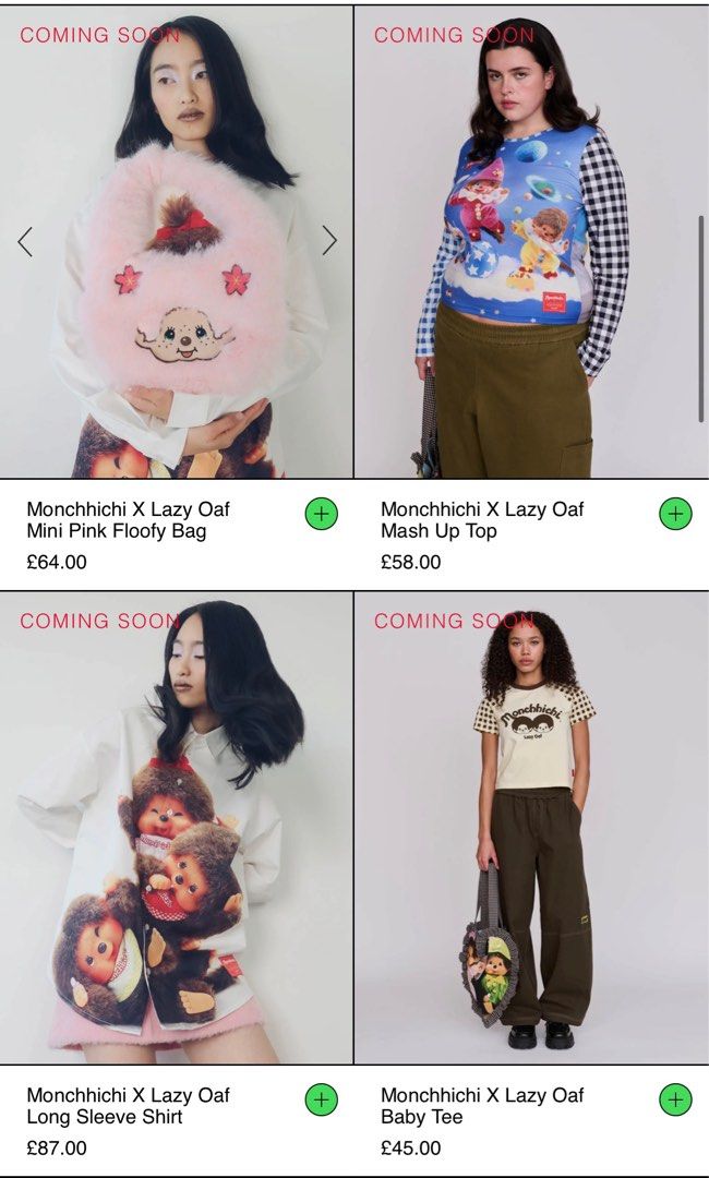[HTB] Lazy Oaf x Monchhichi Clothing, Women's Fashion, Tops, Blouses on ...