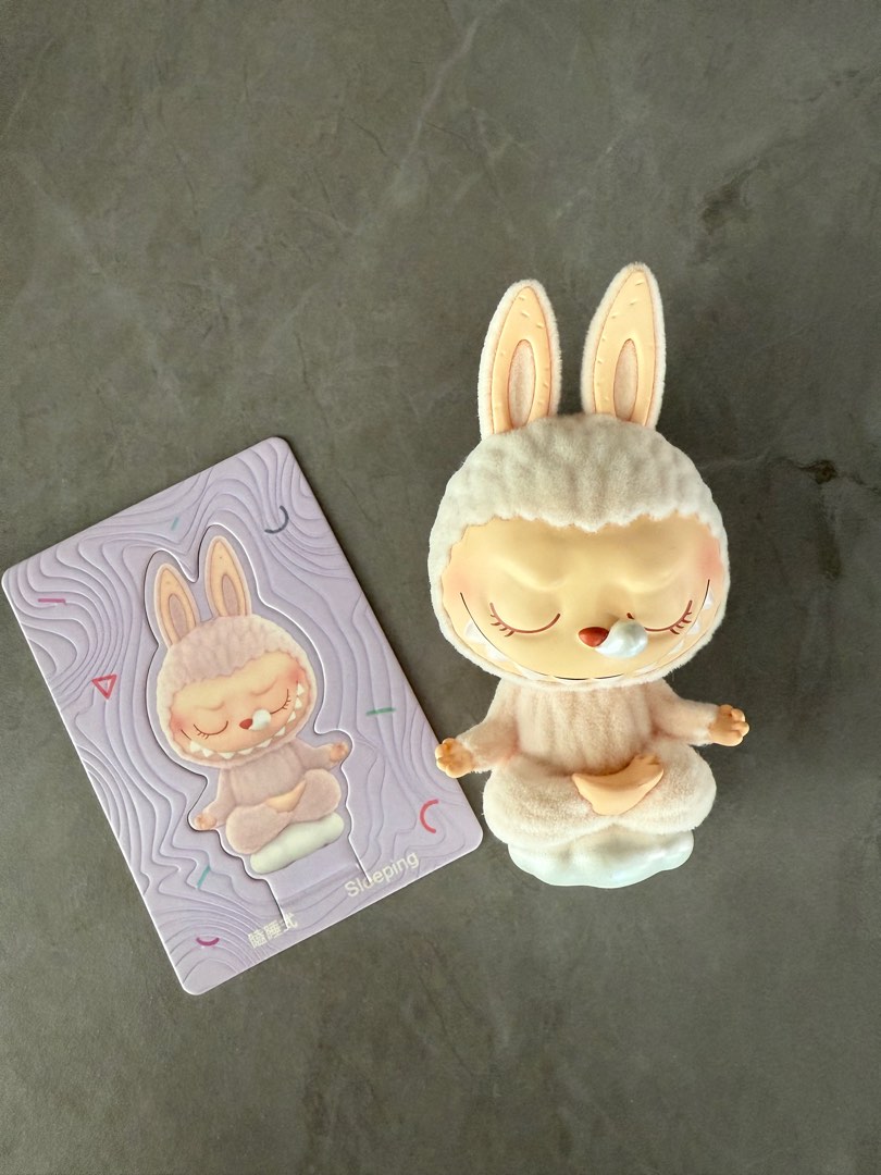 Labubu Lazy Yoga Sleeping, Hobbies & Toys, Toys & Games on Carousell