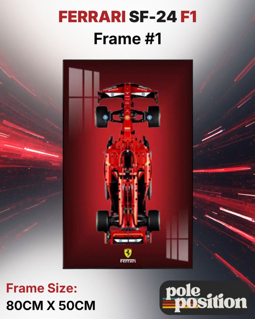 LEGO Ferrari SF-24 F1 Wall Frame, Hobbies & Toys, Toys & Games on Carousell