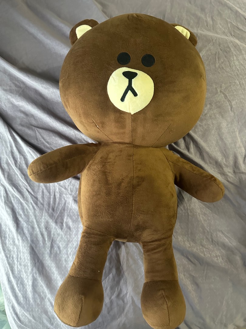 LINE Friends Brown Bear Plush Toy, Hobbies & Toys, Toys & Games on ...