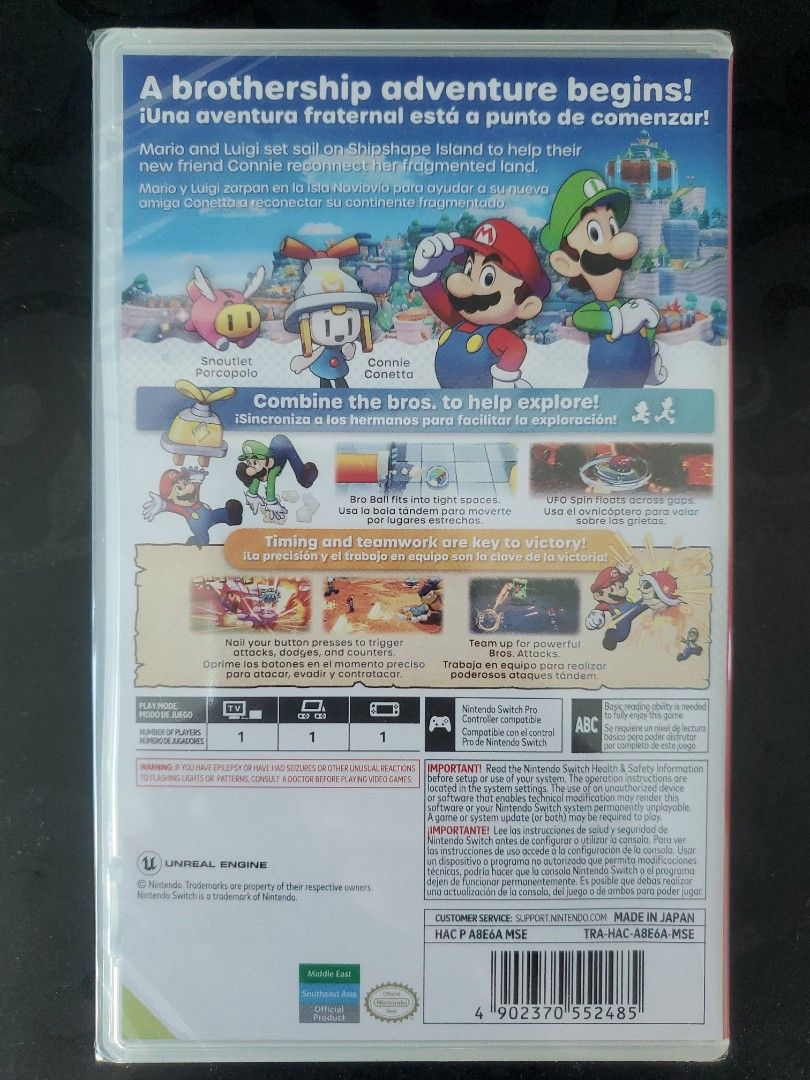 Mario and Luigi brothership switch game, Video Gaming, Video Games ...