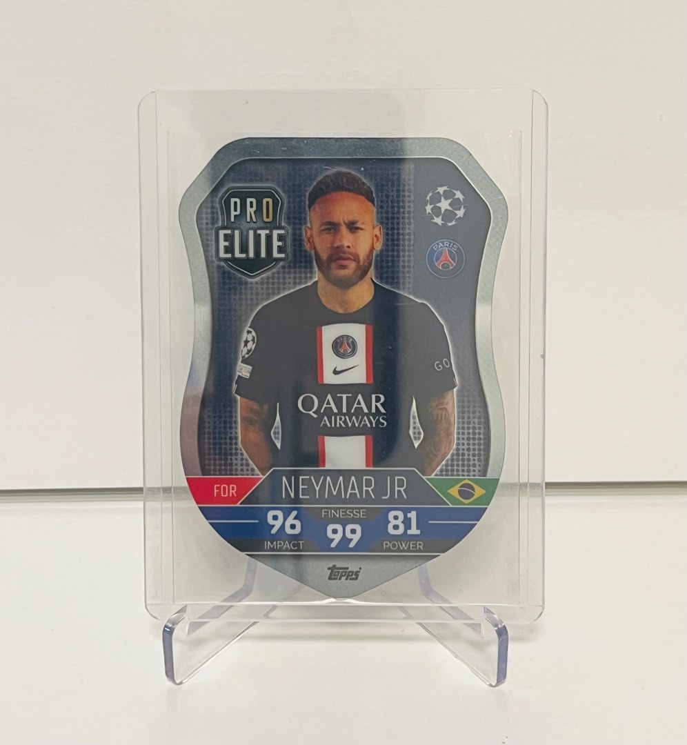 Neymar Jr PSG Pro Elite Die-Cut Shields 2022-23 Topps Match Attax UEFA ...
