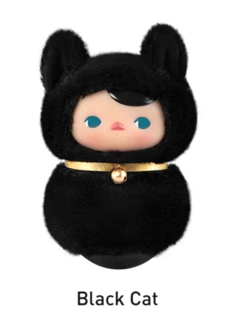 POP MART PUCKY Roly-Poly Kitty Series Vinyl Plush Blind Box/ Black Cat ...