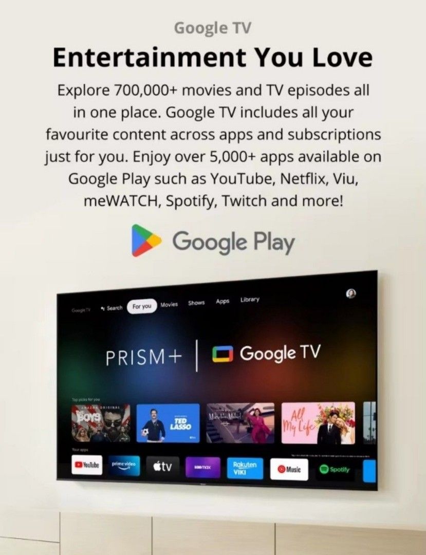 Prism+ S40 Smart TV Full HD, YouTube Netflix meWatch Google Play ...