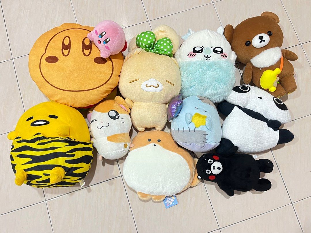 random plushies (sanrio gudetama mocha cinnamoroll kirby crux yell ...