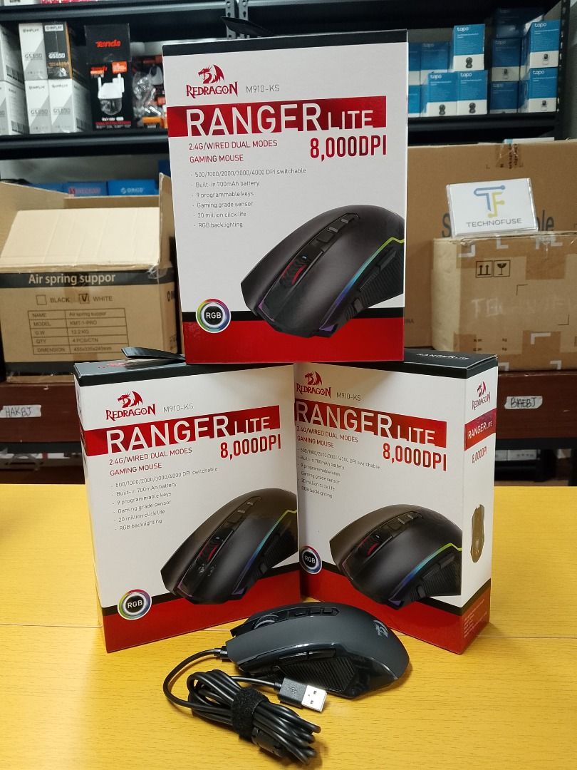 Redragon Ranger Lite RGB Dual-Mode Wired / Wireless Gaming Mouse 9 ...