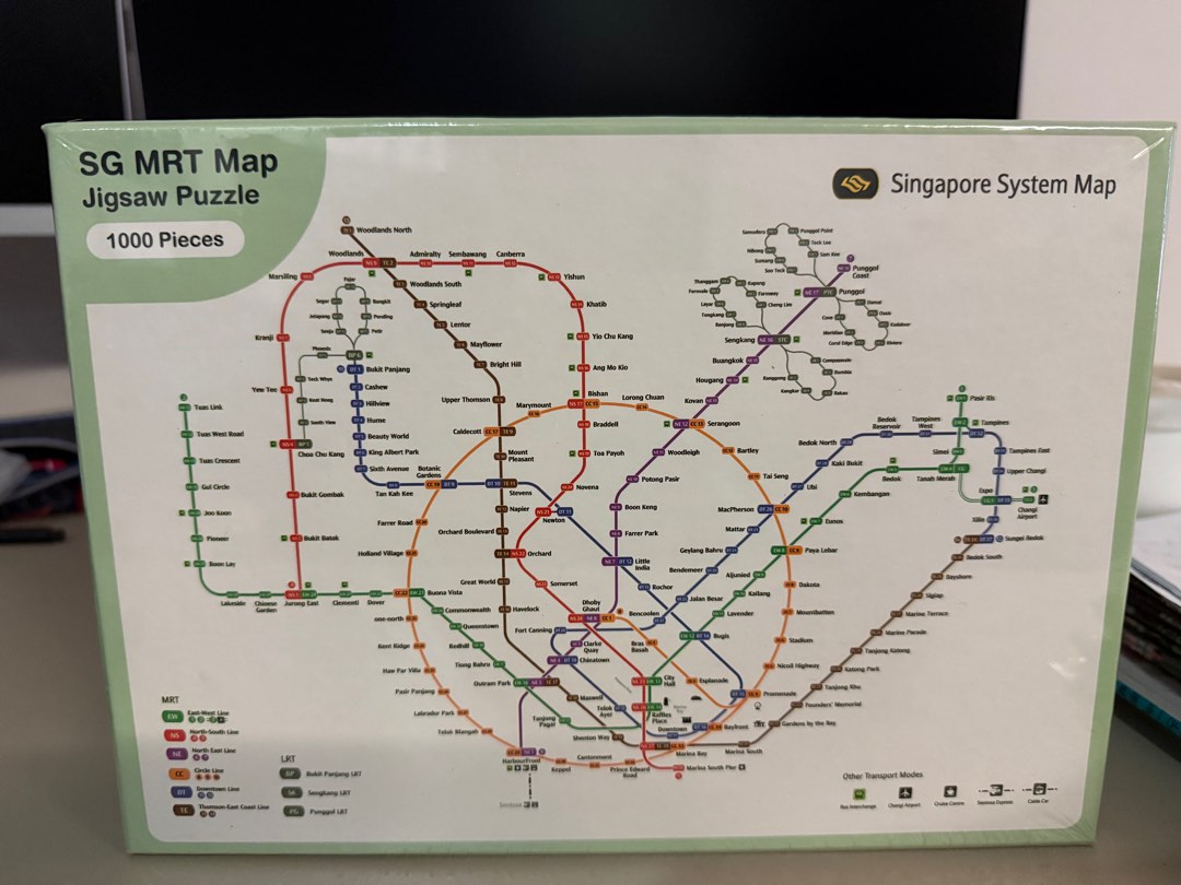 SG MRT Map Jigsaw Puzzle, Hobbies & Toys, Stationery & Craft, Other ...