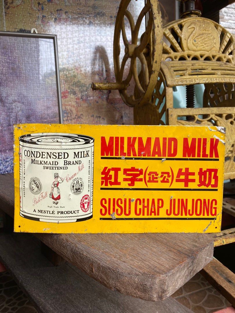 Sign Milkmaid Milk Antik, Hobbies & Toys, Collectibles & Memorabilia ...