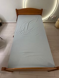 IKEA White Single Bed Frame with Storage and mattress, Furniture & Home ...