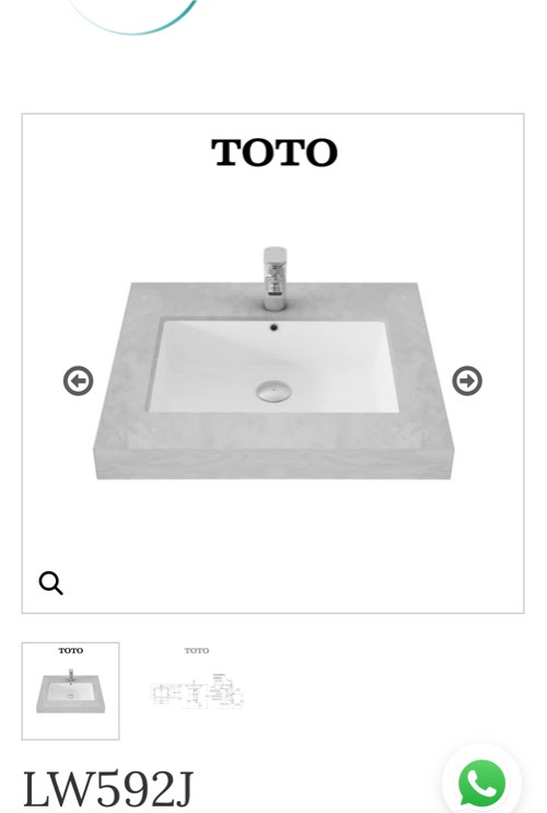 TOTO LW592J Undermount Sink Basin, Furniture & Home Living, Bathroom ...