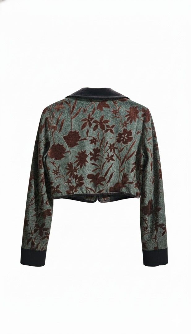 Vintage Floral Dress and Cropped Jacket Set, Women's Fashion, Dresses ...