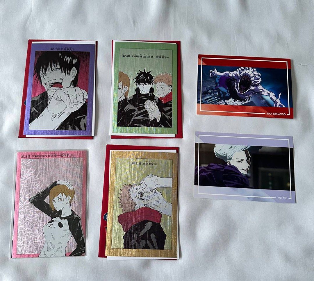 WTS Instock Jujutsu Kaisen Jump Shop Metallic Postcards Fushiguro Toji ...