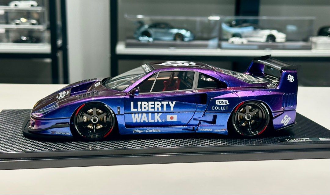1/18 Ignition Model Liberty Walk LB F40 Purple Metallic, Hobbies & Toys ...