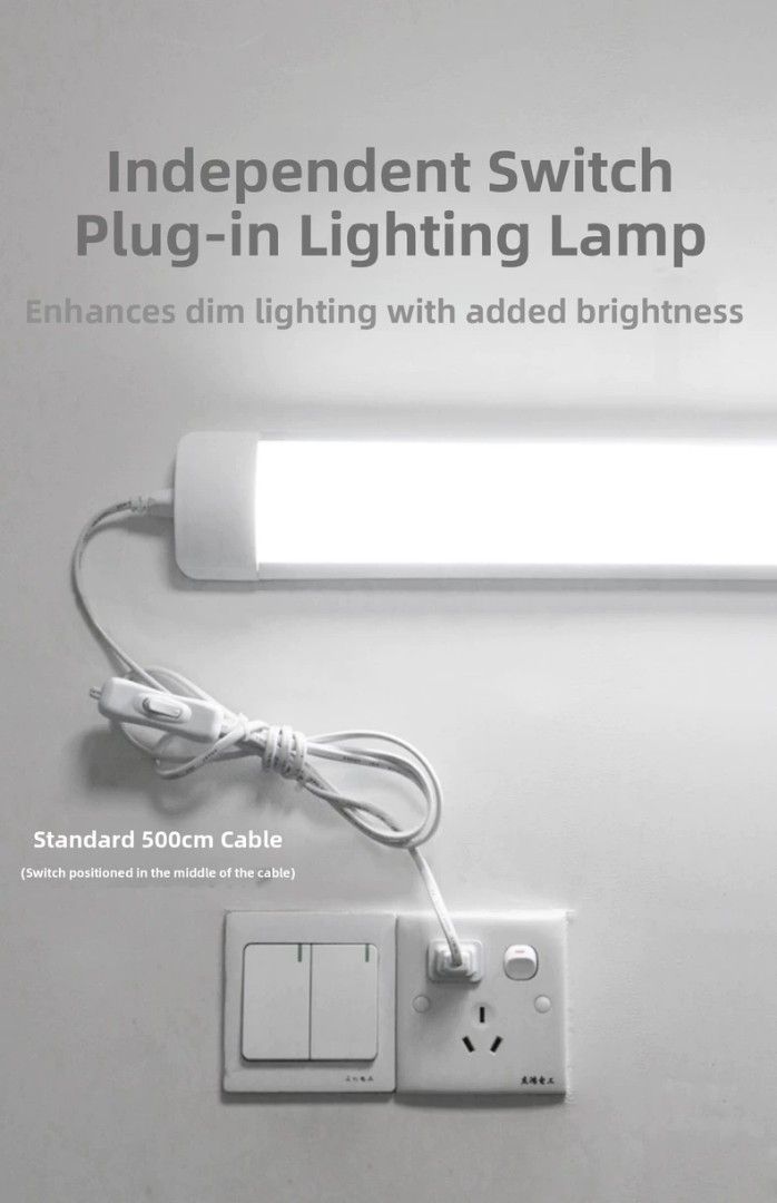 120 led lamp no drill required, Furniture & Home Living, Lighting ...