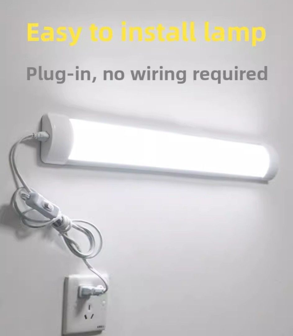 120 led lamp no drill required, Furniture & Home Living, Lighting ...