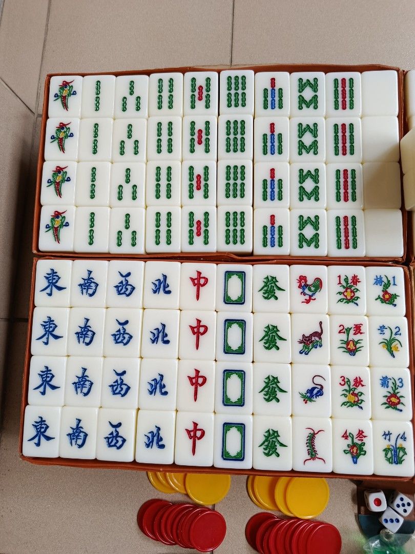 164 Tiles Complete Mahjong Set, Hobbies & Toys, Toys & Games on Carousell