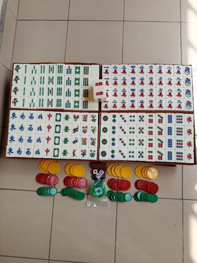 164 Tiles Complete Mahjong Set, Hobbies & Toys, Toys & Games on Carousell
