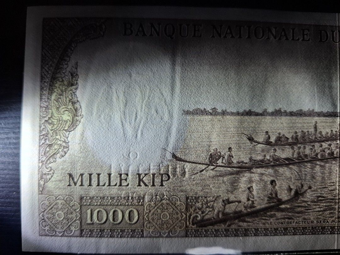 1963-1976 Vintage Laos 1000 Kips, Hobbies & Toys, Memorabilia ...