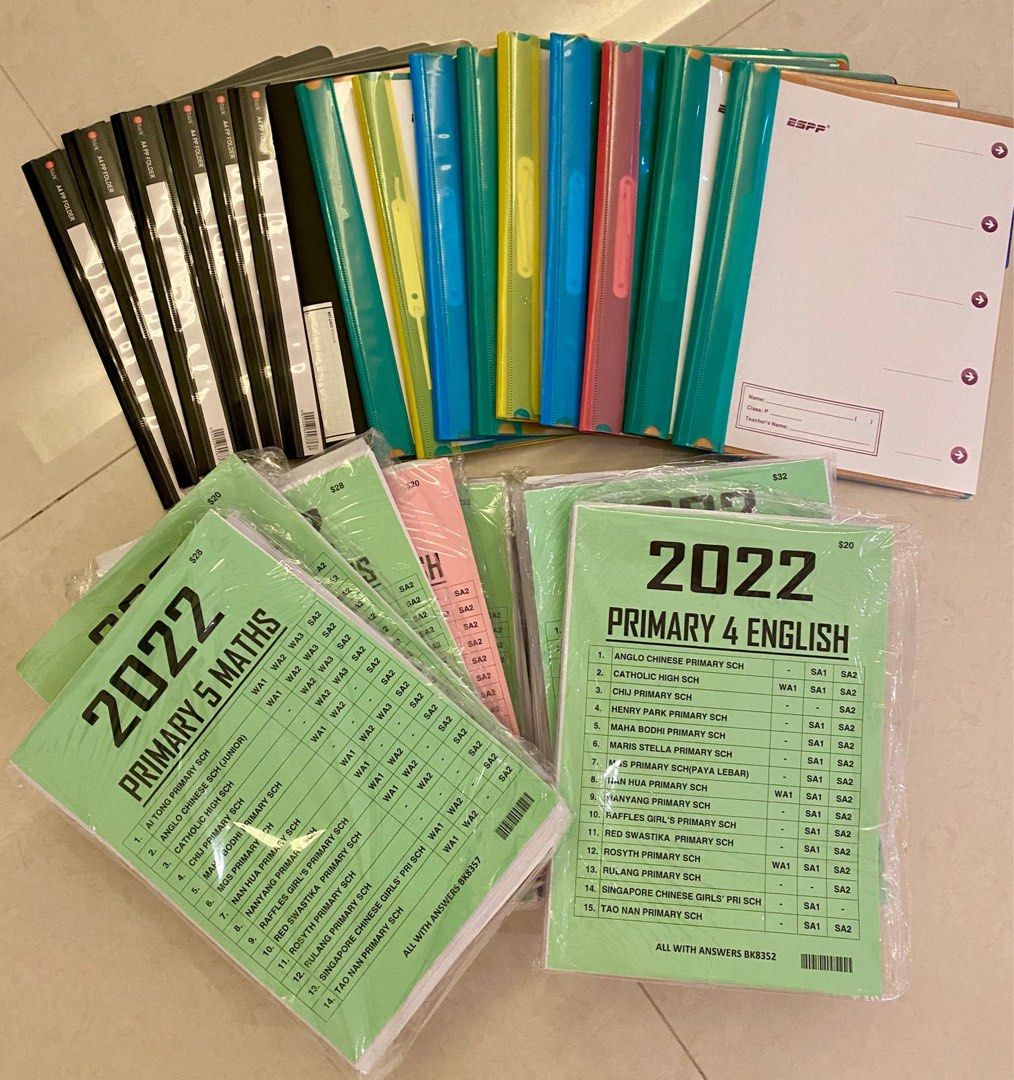 2022 Primary 4 & 5 Maths & English Assessment Papers and files, Hobbies ...