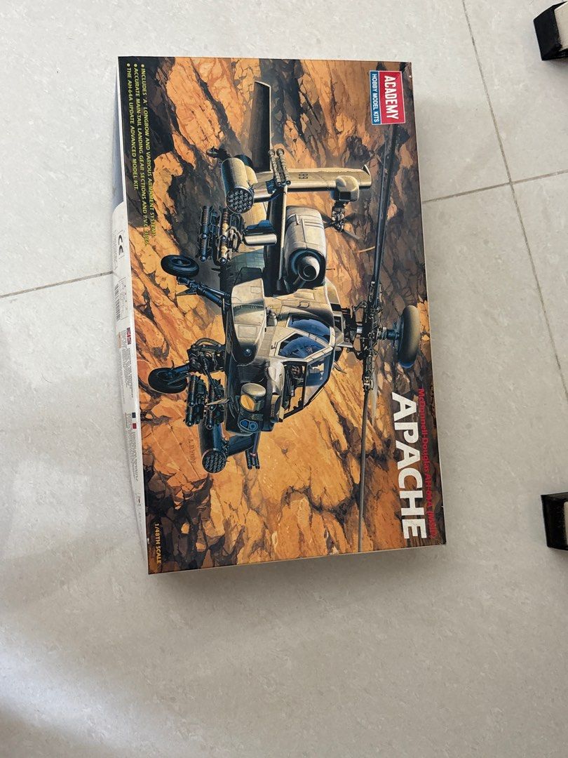 Academy AH-64A Apache Attack Helicopter Model Kit, Hobbies & Toys, Toys ...
