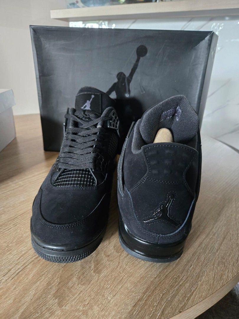 Air Jordan 4 Retro Black Cat - Size 13, Men's Fashion, Footwear ...
