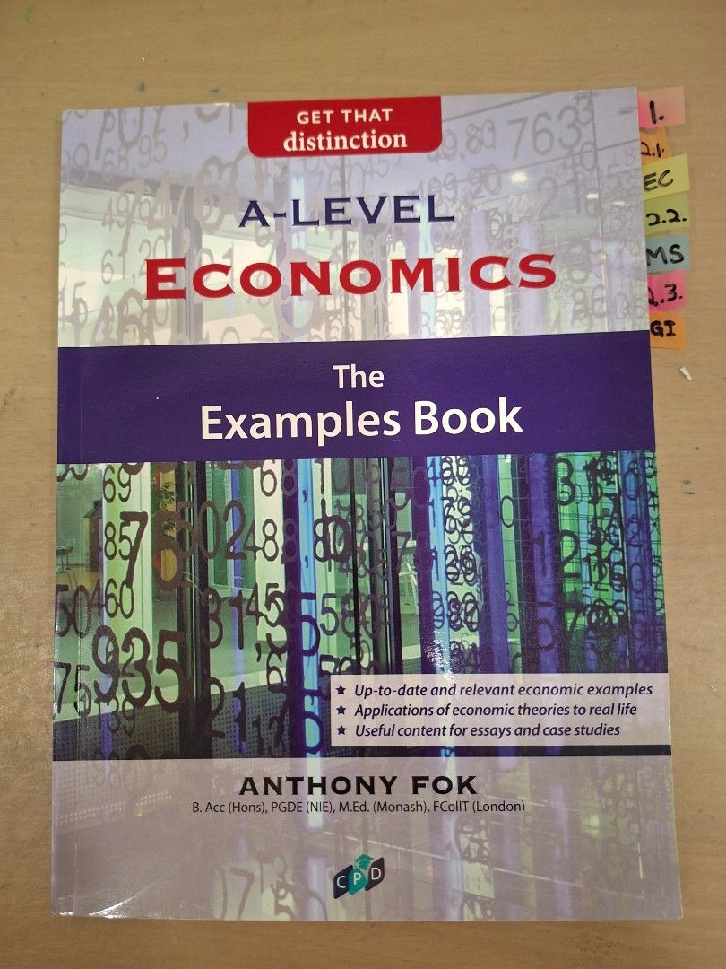 A-Level Economics: The Examples Book by Anthony Fok, Hobbies & Toys ...