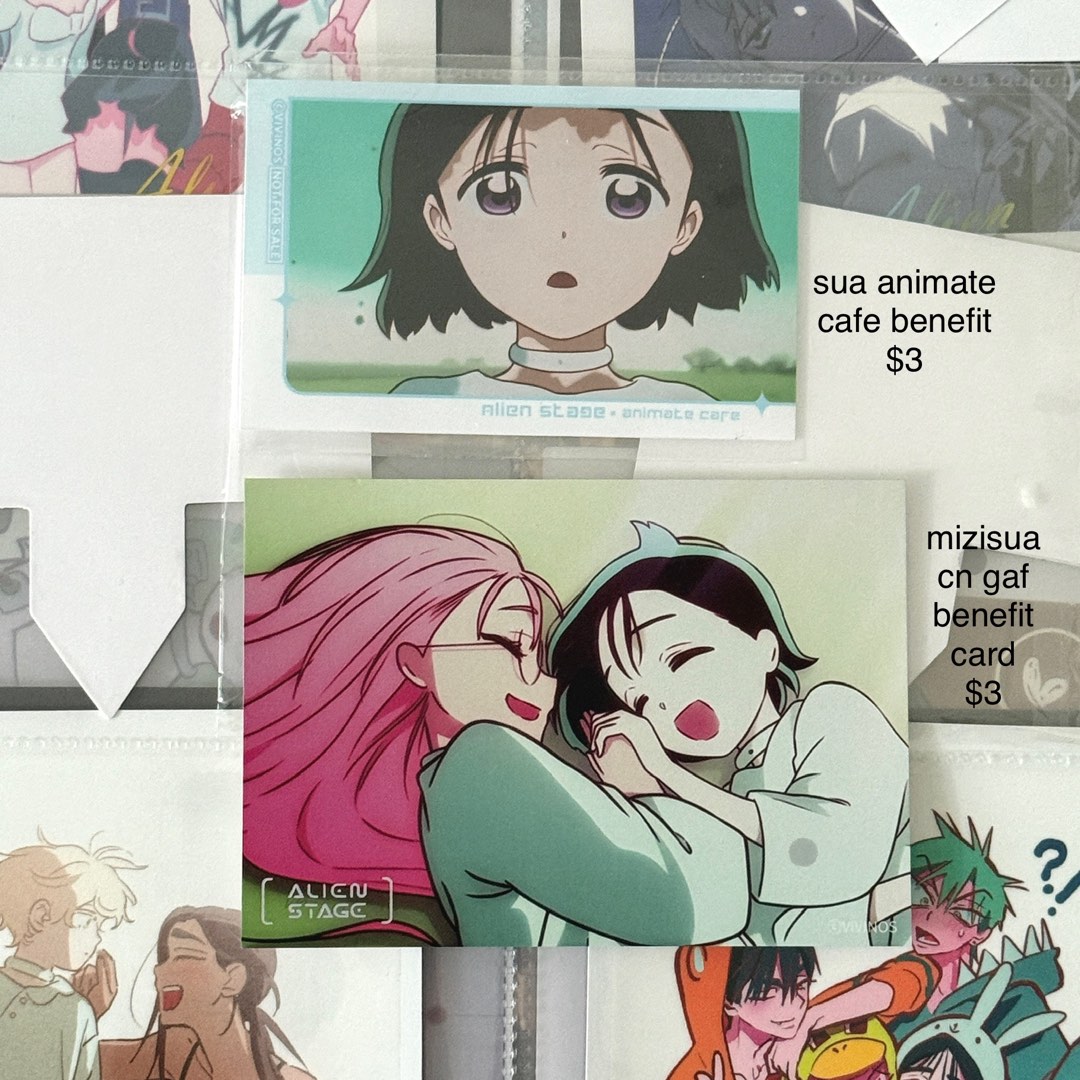 alien stage mizi sua benefit cards from animate and cn gaf, Hobbies ...