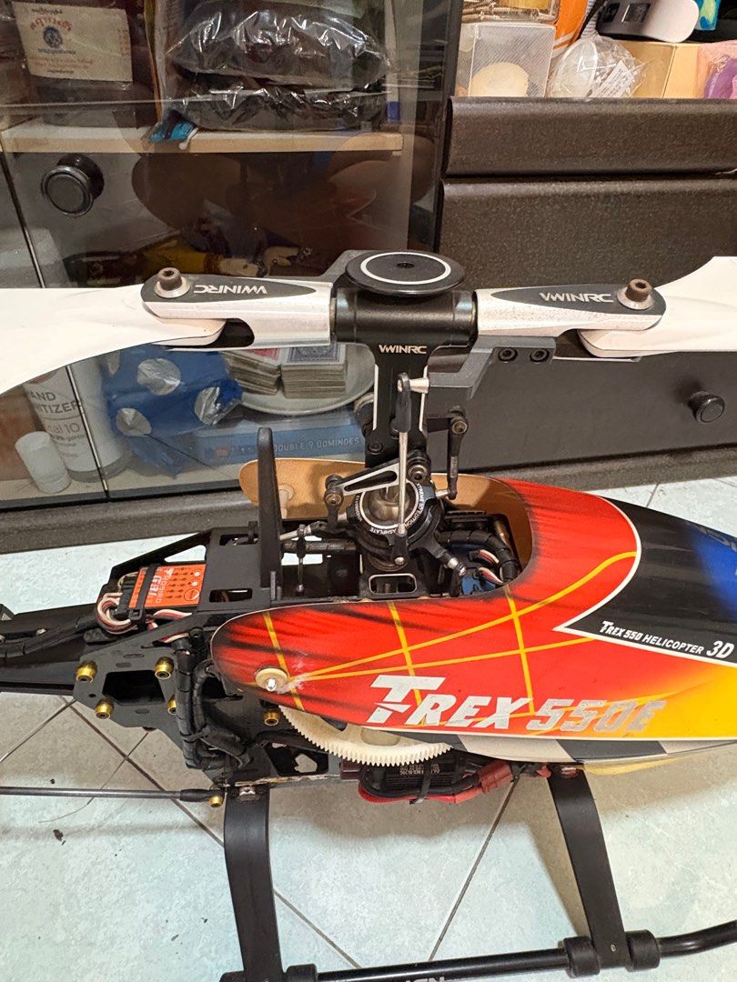 Align Trex 550E RC helicopter, Hobbies & Toys, Toys & Games on Carousell