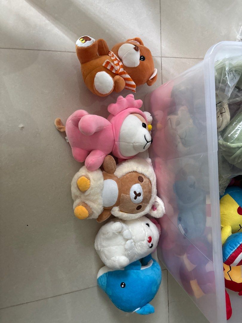 Assorted Plush Toys - Bear, Dolphin, Rabbit, Hobbies & Toys, Toys ...