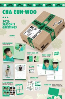 Astro cha eun woo 車銀優 2026年 season greeting 周邊 MD 布藝日曆 明信片套裝 小卡 $280/1 ...