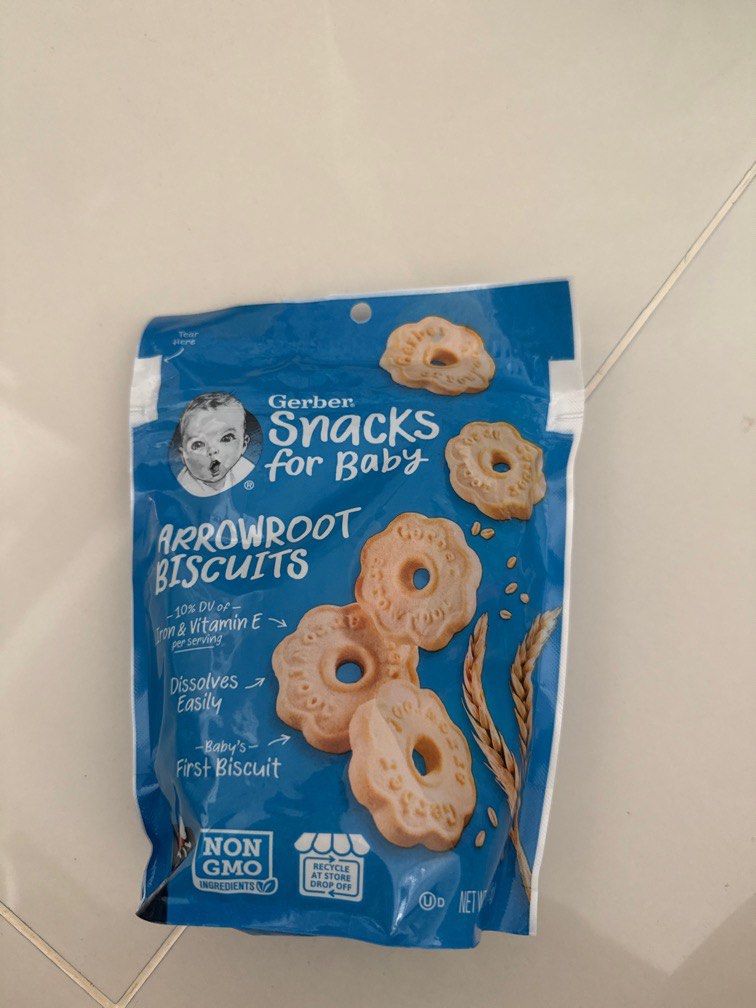 BNIP Gerber snacks for baby - arrowroot biscuits (exp: 25/06/2026 ...