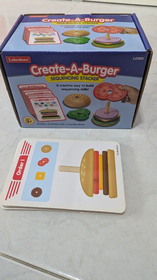 Create-A-Burger Sequencing Stacker Toy, Hobbies & Toys, Toys & Games on ...