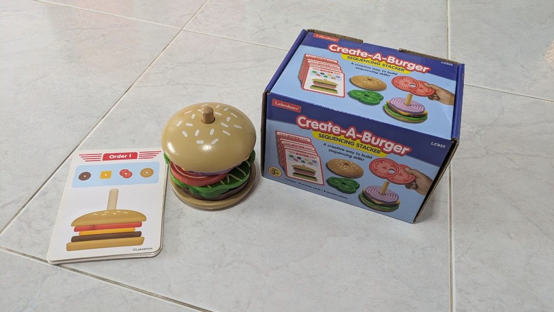 Create-A-Burger Sequencing Stacker Toy, Hobbies & Toys, Toys & Games on ...