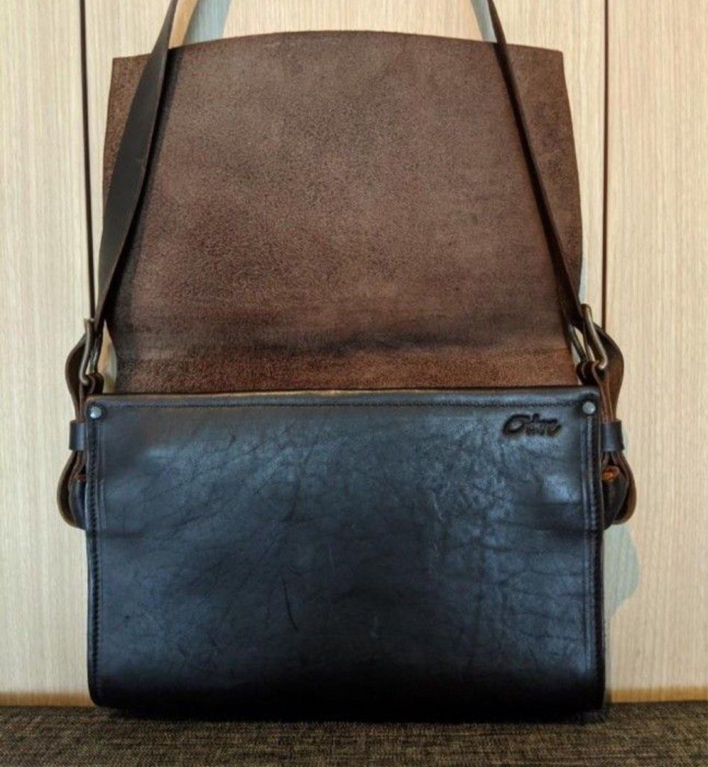 Custom Leather work messenger briefcase bag, Men's Fashion, Bags, Sling ...