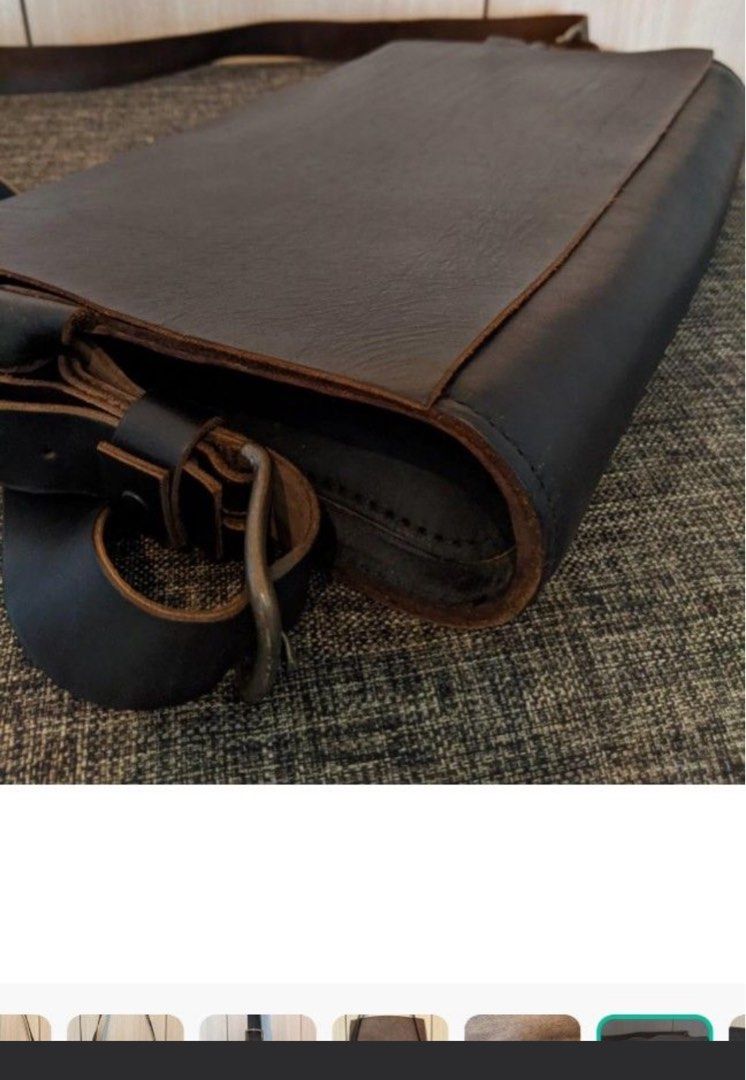 Custom Leather work messenger briefcase bag, Men's Fashion, Bags, Sling ...