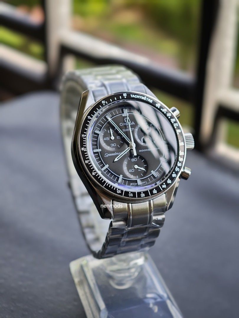 Custom Mod Moonswatch Moonphase 40mm PE50, Men's Fashion, Watches ...