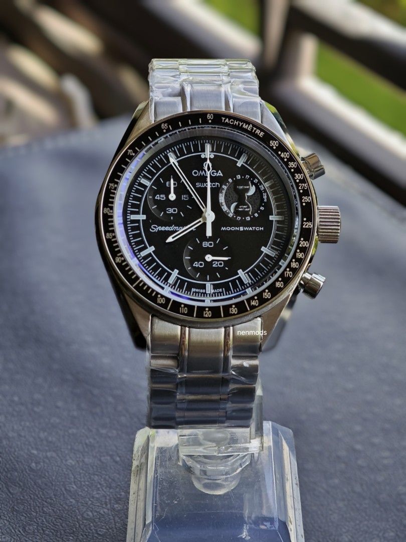 Custom Mod Moonswatch Moonphase 40mm PE50, Men's Fashion, Watches ...