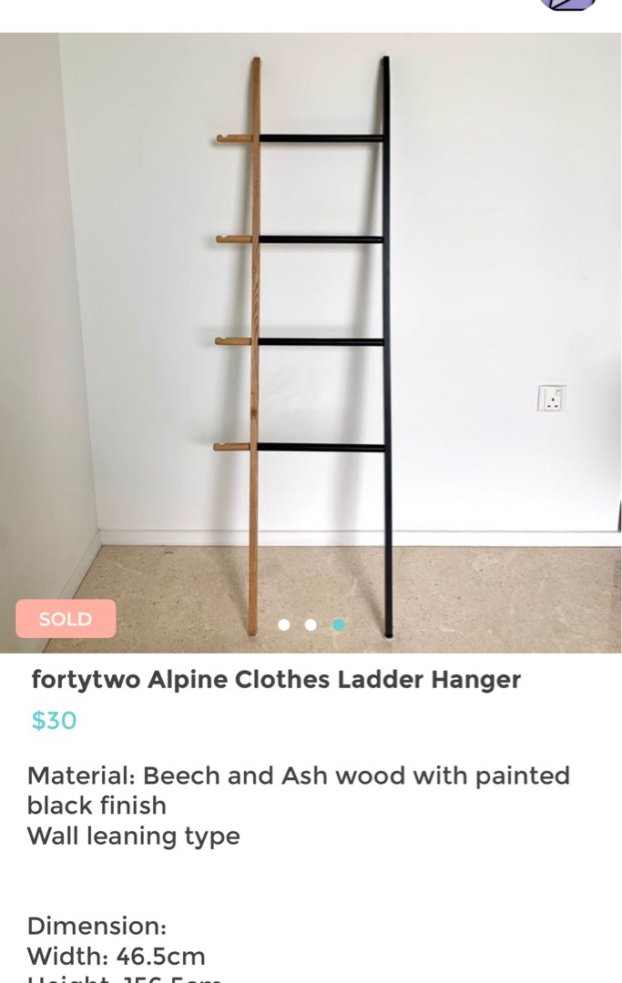 fortytwo Alpine Clothes Ladder Hanger, Furniture & Home Living ...