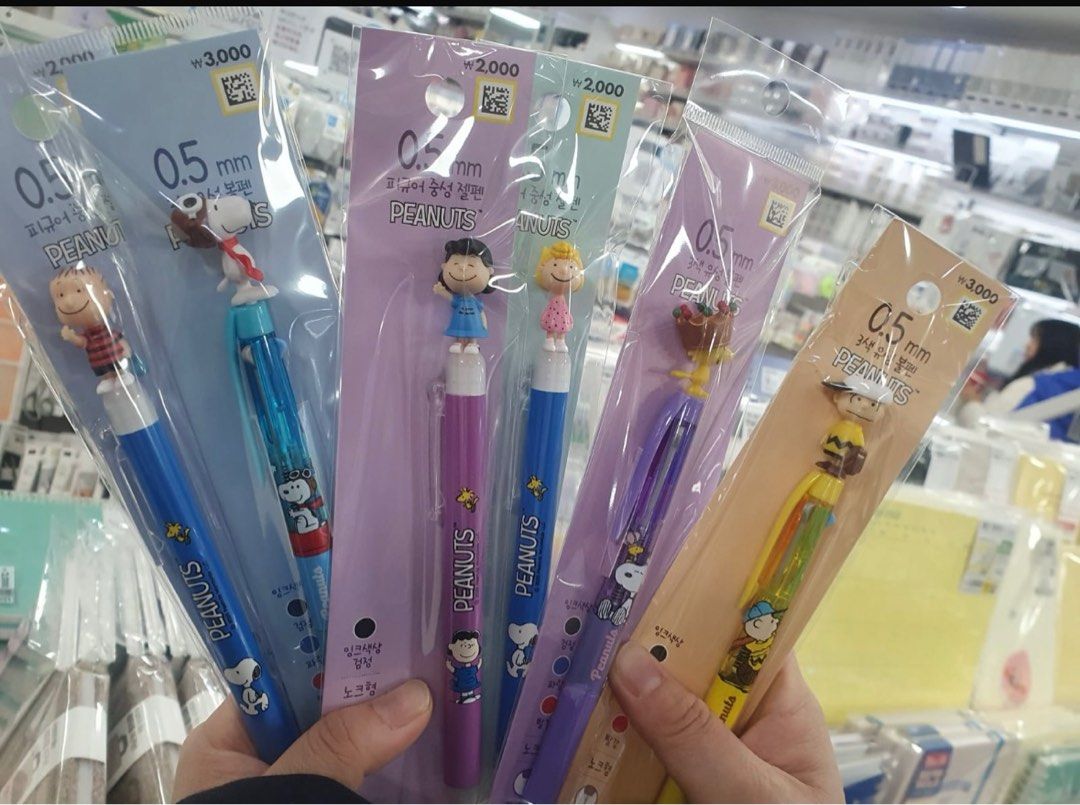 Korean Daiso set SNOOPY pens, Hobbies & Toys, Stationery & Craft, Other ...