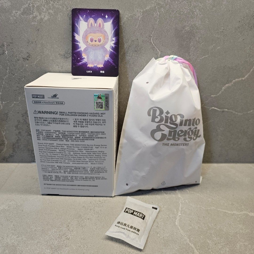 Labubu Luck Big Into Energy Plush Toy, Hobbies & Toys, Toys & Games on ...