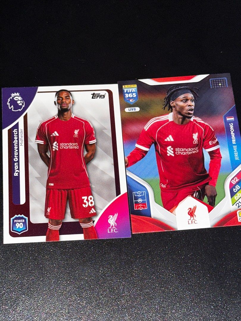 Liverpool Football Club Trading Cards - Ryan Gravenberch & Jeremie ...