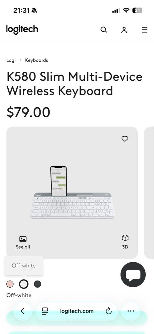 Logitech K580 Slim Multi-Device Wireless Keyboard, Computers & Tech ...