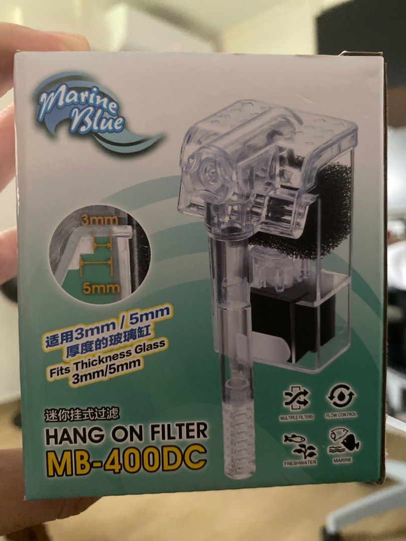 Marine Blue Hang On Filter MB-400DC, Pet Supplies, Homes & Other Pet ...