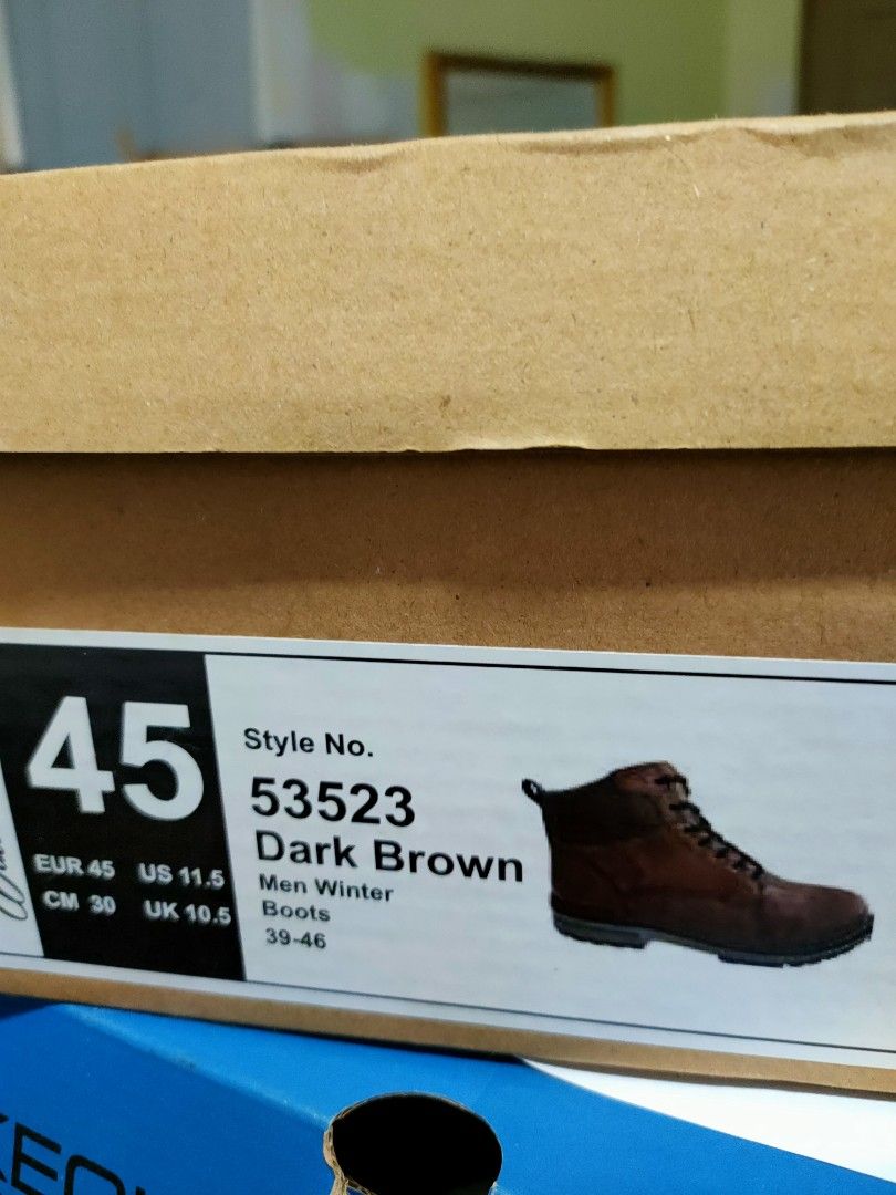 Men's Winter Boots - Dark Brown - Size 45, Men's Fashion, Footwear ...