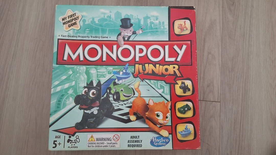 Monopoly Junior Board Game, Hobbies & Toys, Toys & Games on Carousell